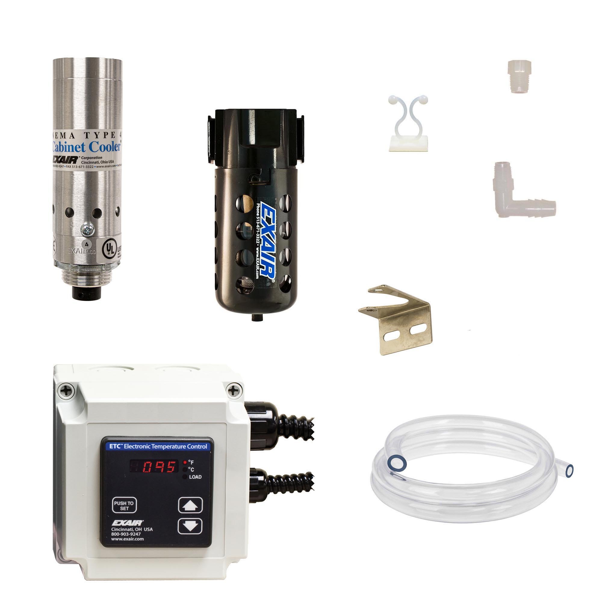 EXAIR NEMA 4X St. St. Cabinet Cooler® Systems w Therm (No Filter)